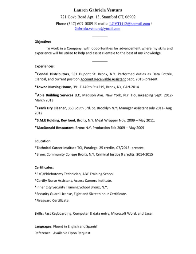 new resume | RTF