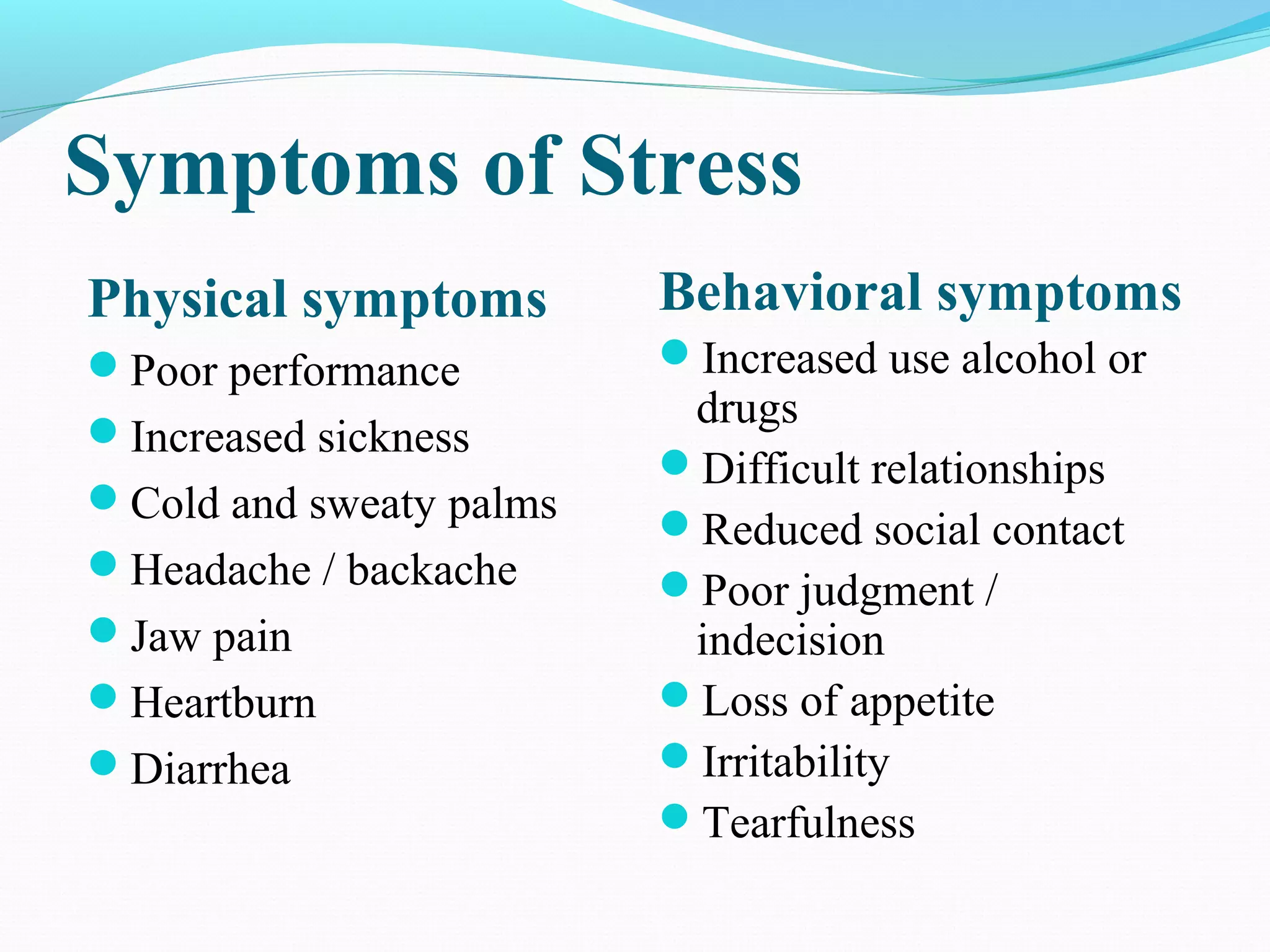 Stress & Sources of Stress | PPT