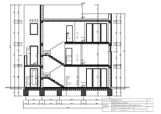 00 b izvedbeni presjek