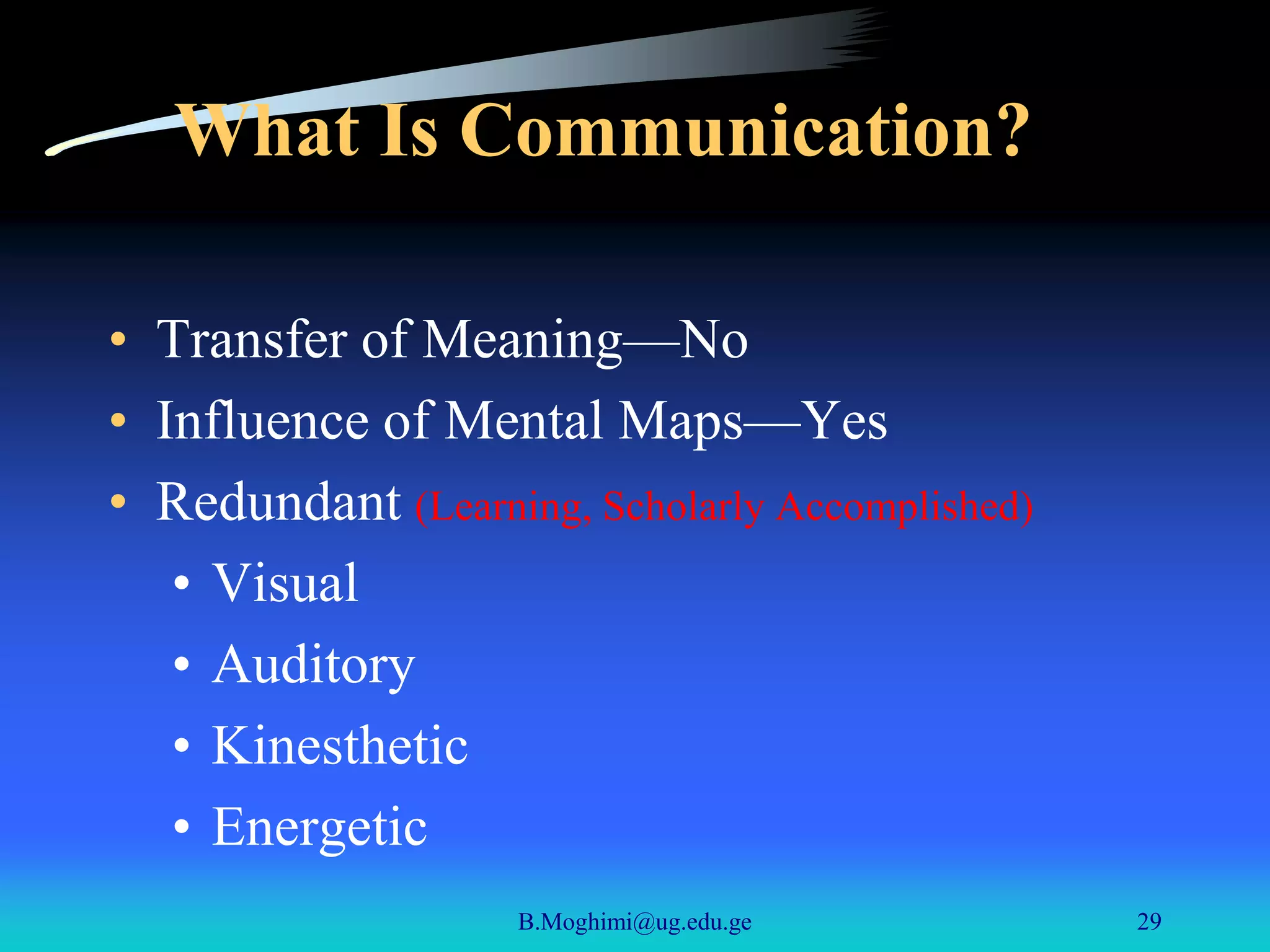 Business Communication - Professor Bahman Moghimi - General Definitions ...