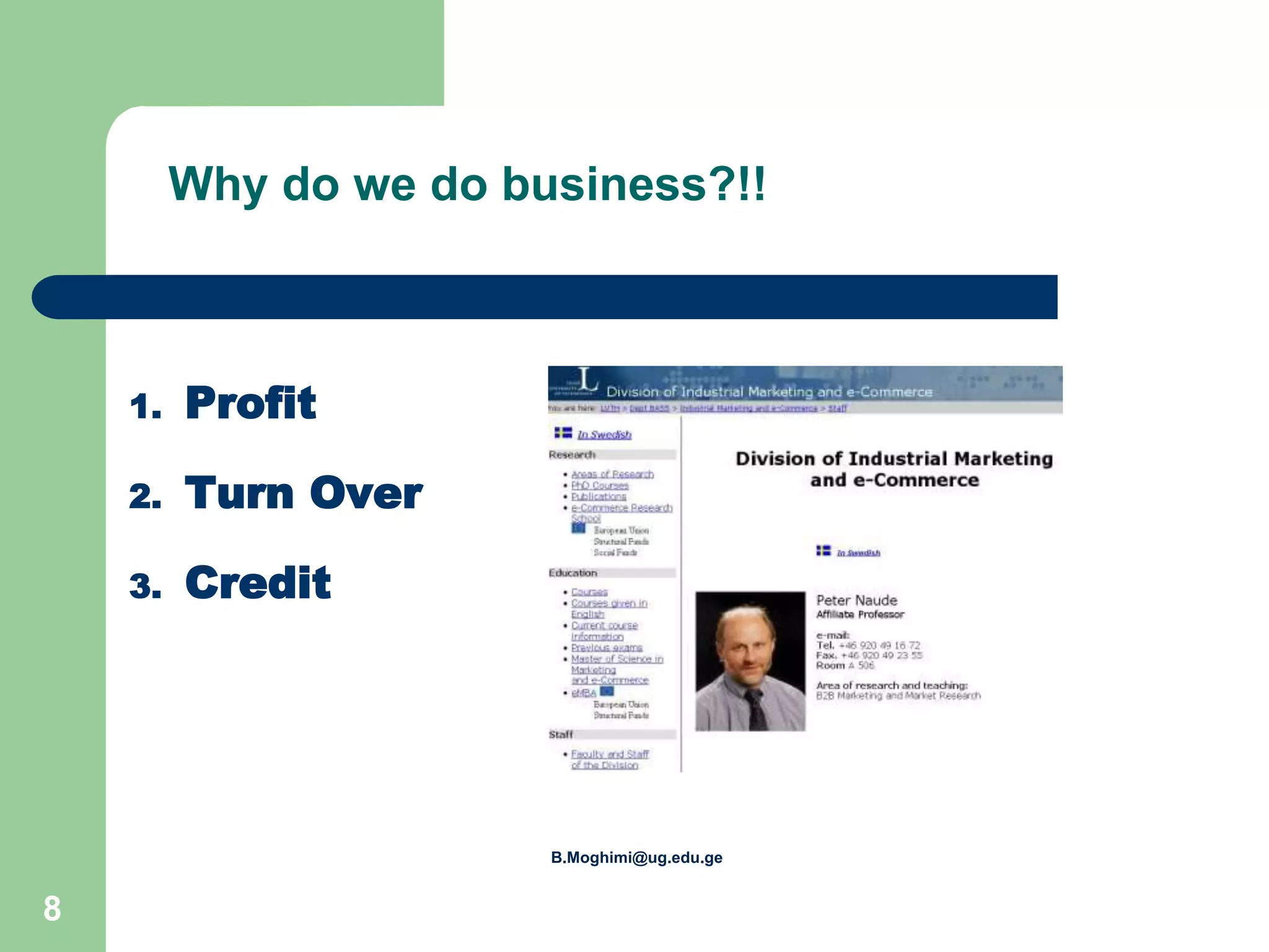 Business Communication - Professor Bahman Moghimi - General Definitions ...