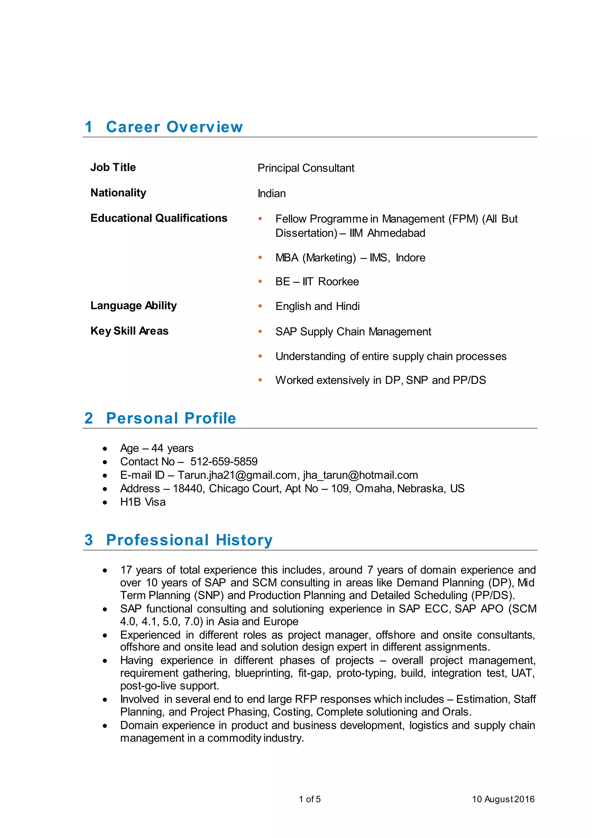 CV_Tarun Jha_Final | DOCX