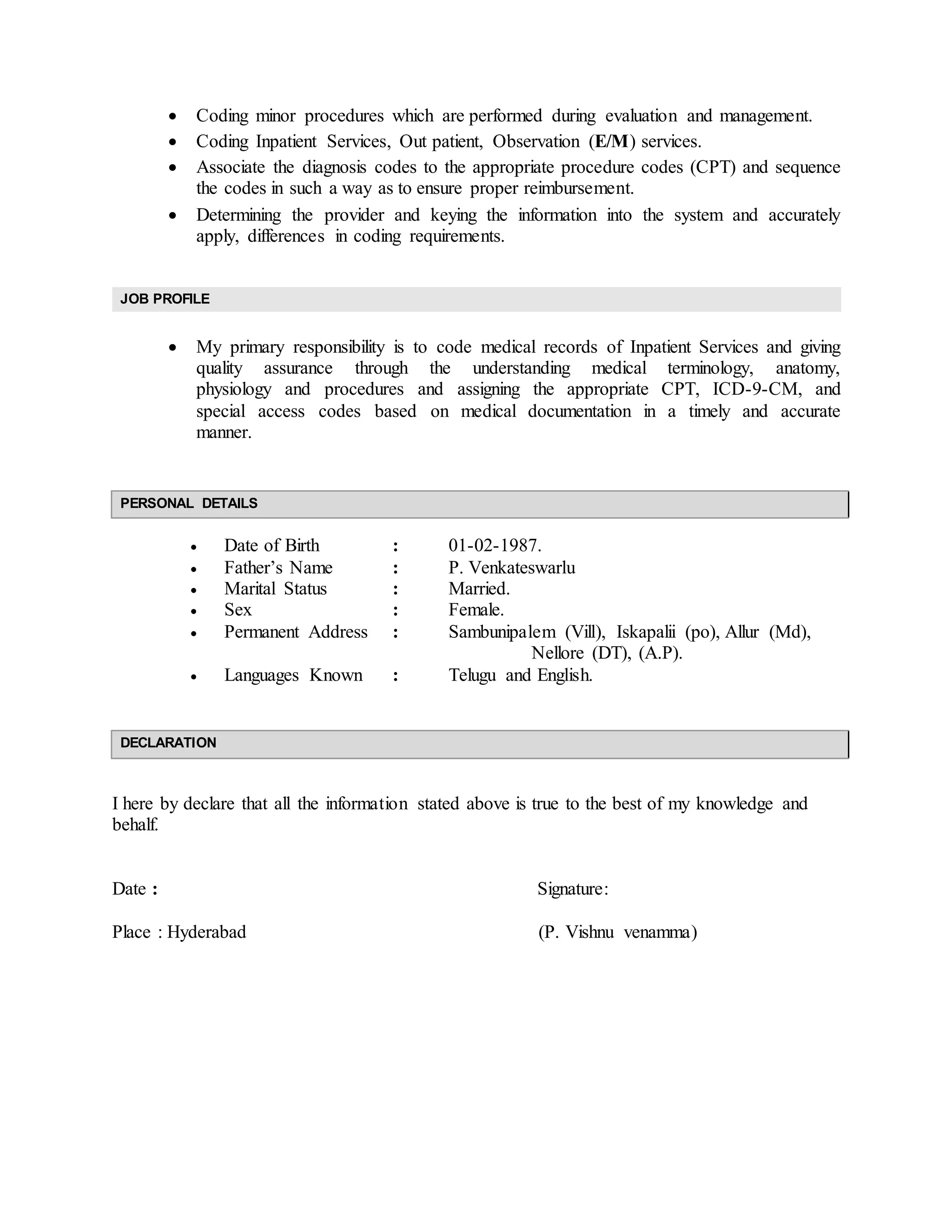 vishnu cv | PDF