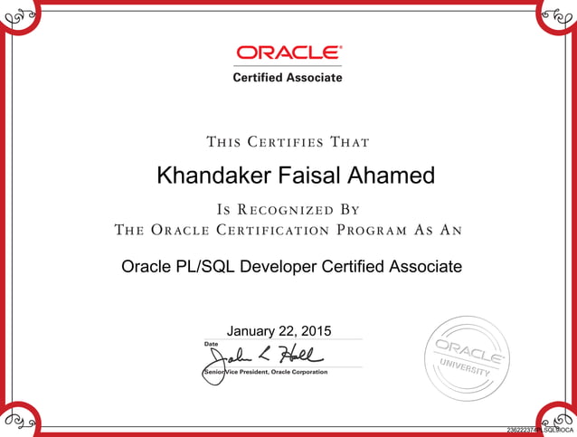 eCertificate PL_SQL | PPT