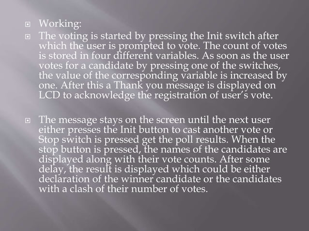 Lcd Based Voting Machine Using 8051 Microcontroller Ppt
