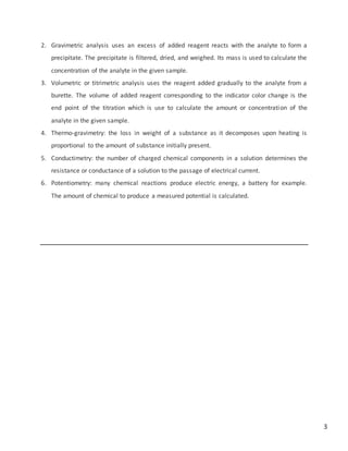 ASSIGNMENT: WRITE DOWN THE CLASSICAL METHODS WHICH GIVE US QUALITATIVE ...