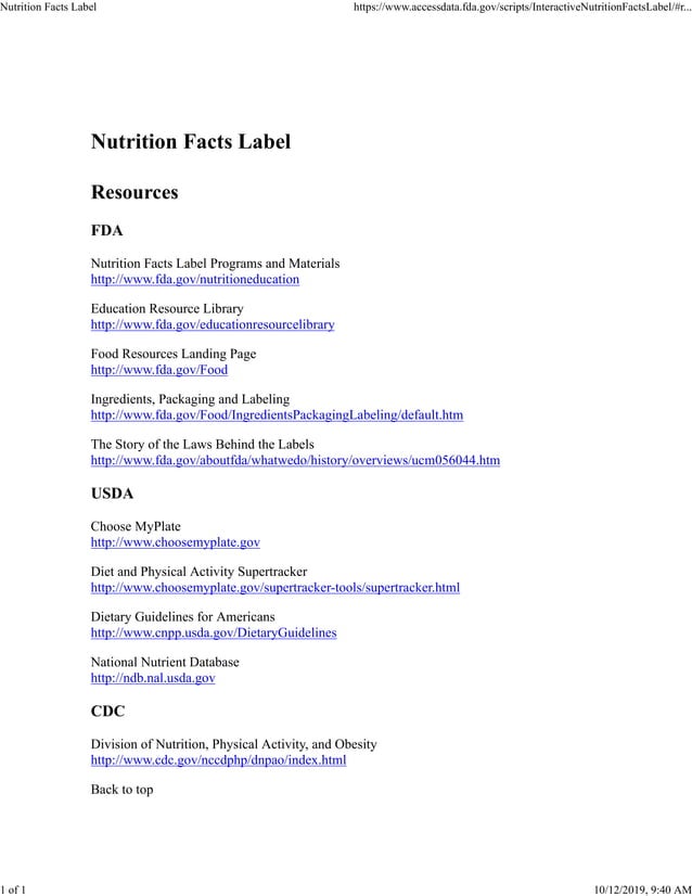 Understanding FDA Food Labels | PDF | Nutrition | Healthy Living