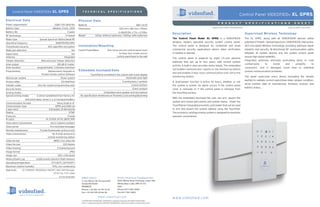 00 control panel videofied xl gprs specification sheet | PDF