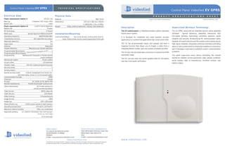 00 control panel xv specifications sheet | PDF