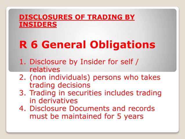 SEBI (PROHIBITION OF INSIDER TRADING) REGULATIONS, 2015 | PPTX