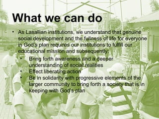 Principles of Lasallian Social Development | PPT