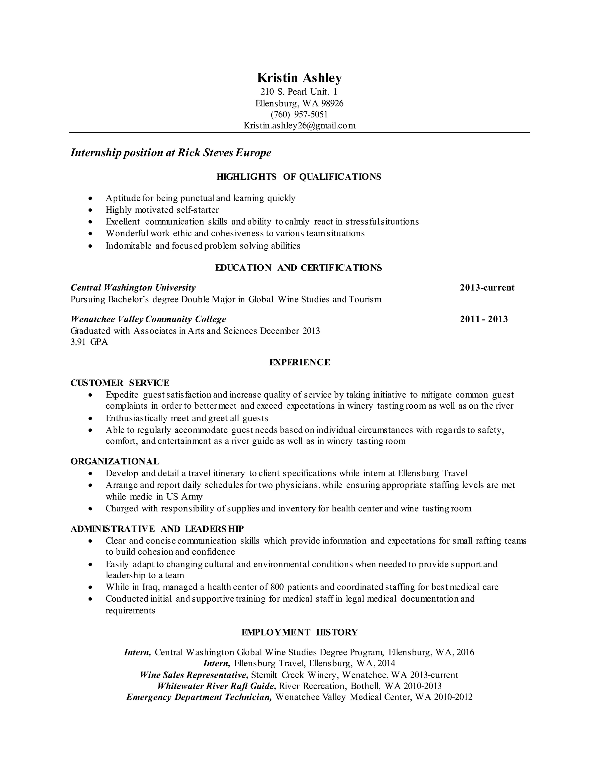 Kristin Ashley Resume | PDF