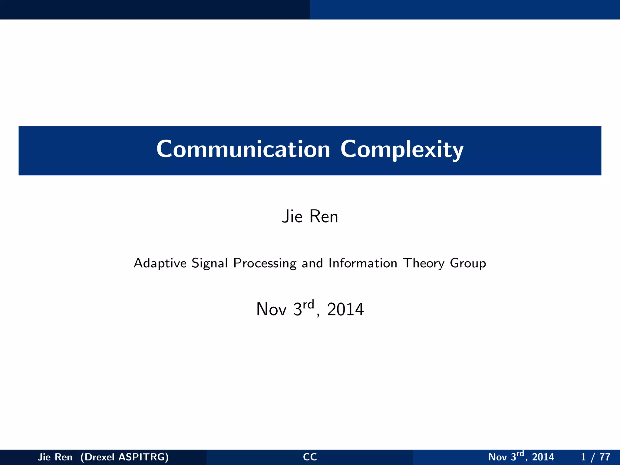 CommunicationComplexity1_jieren | PPT
