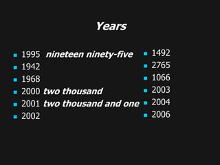 dates and ordinal numbers | PDF