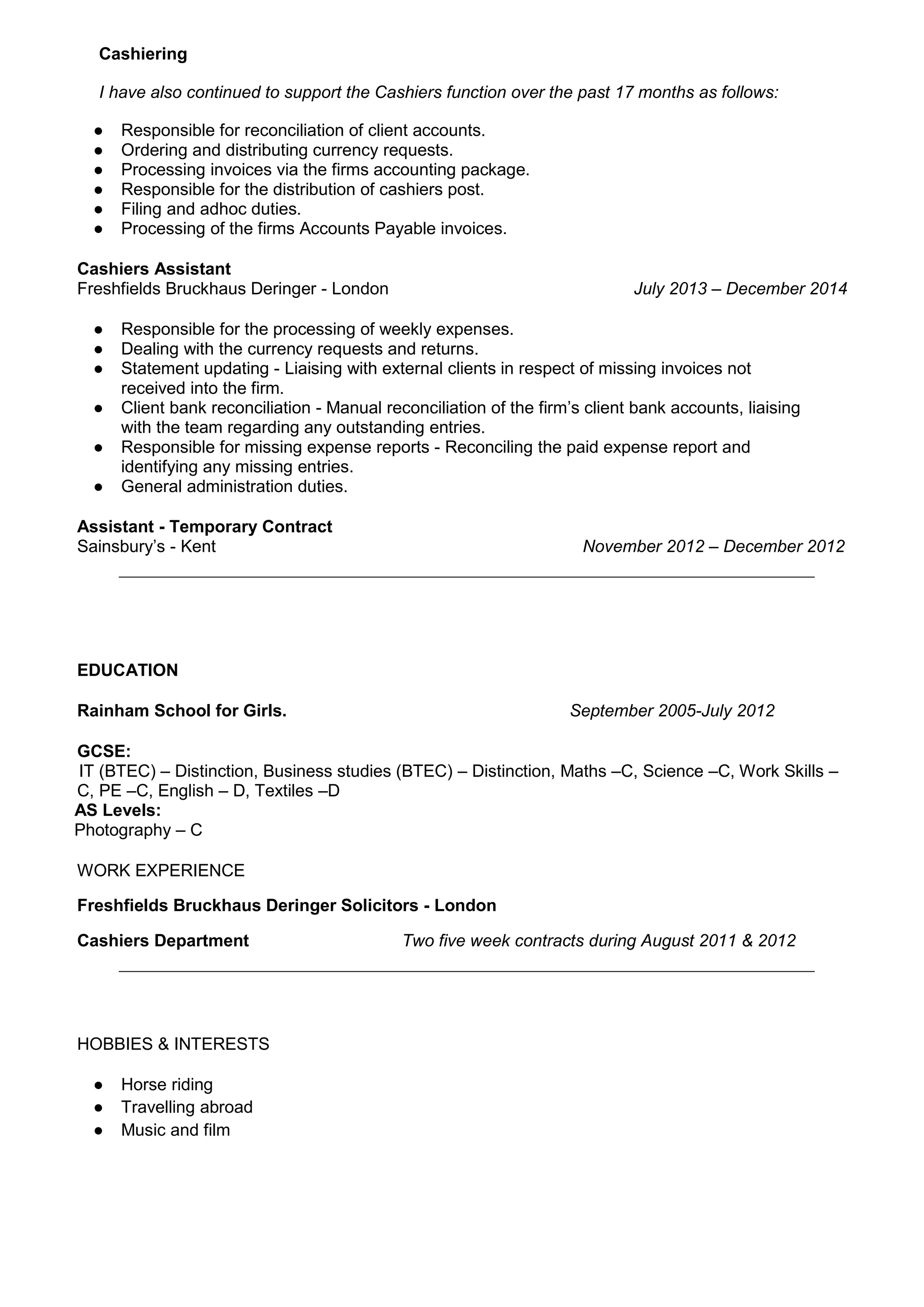 FrancescaBrownCV | PDF