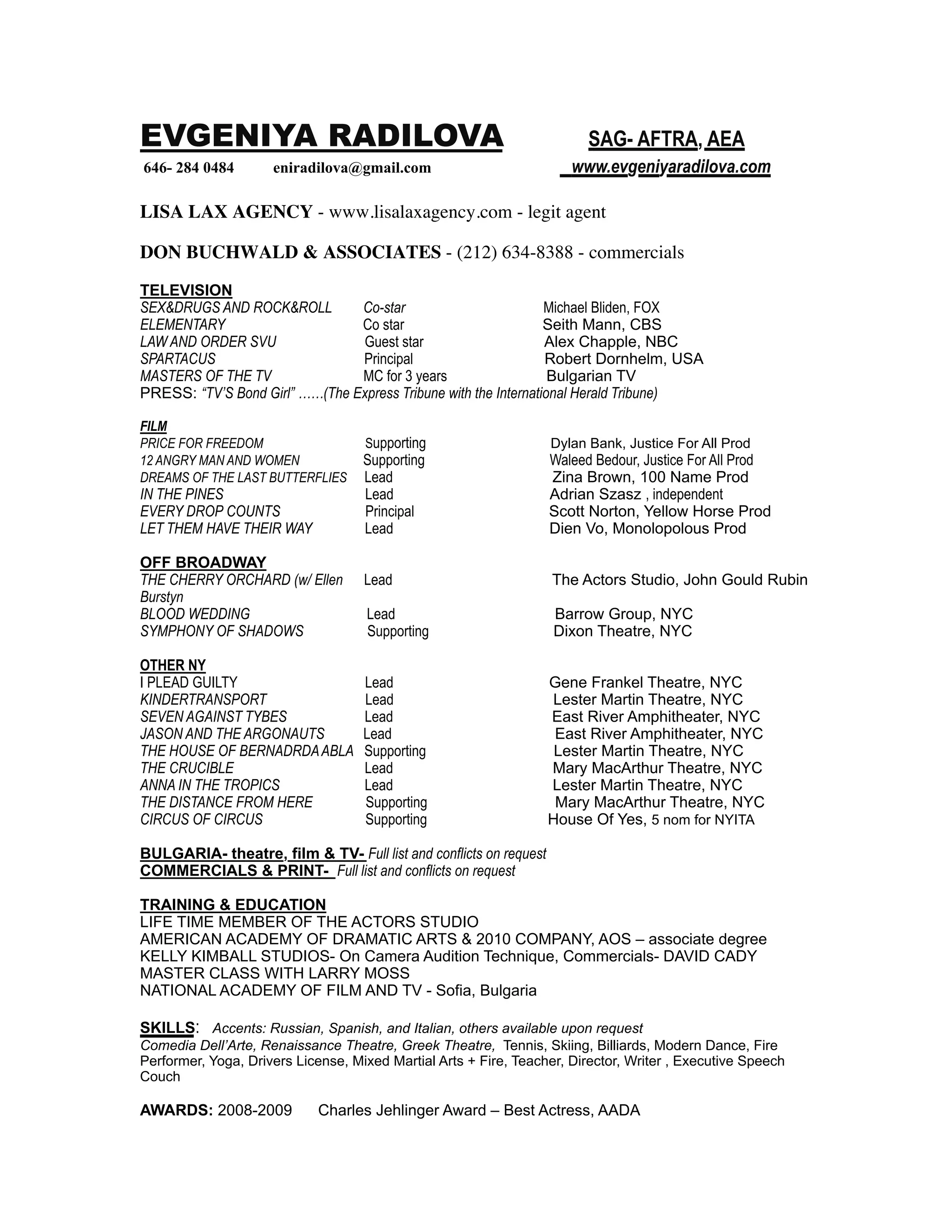RESUME- Evgeniya Radilova new | PDF