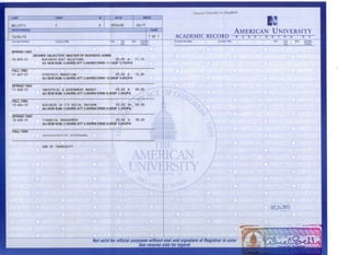 AU Transcripts | PDF