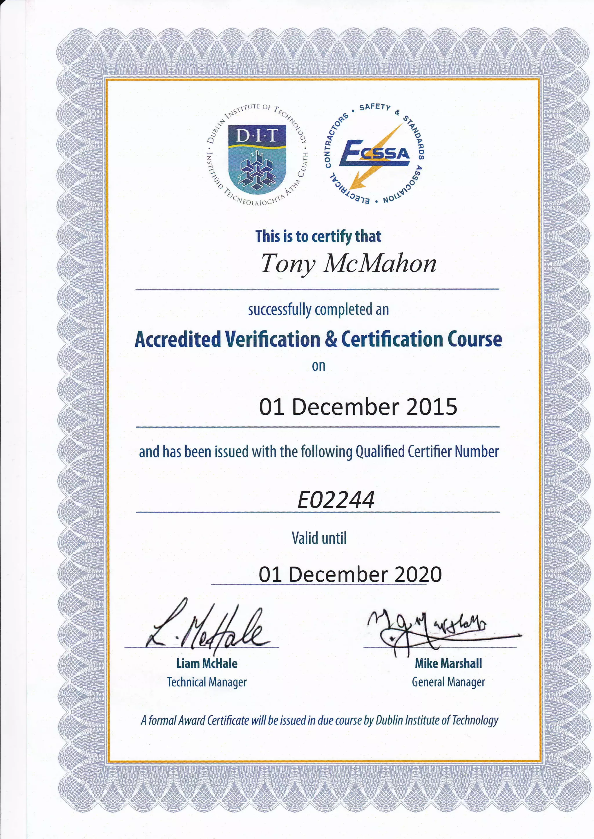 Verification and certification 2015 | PDF