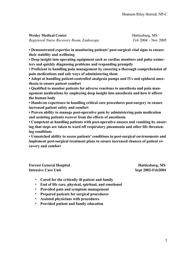 Shannon's resume fnp-pdf2 | PDF