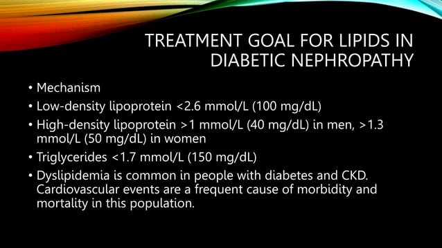 Diabetic nephropathy diagnosis treatment | PPTX