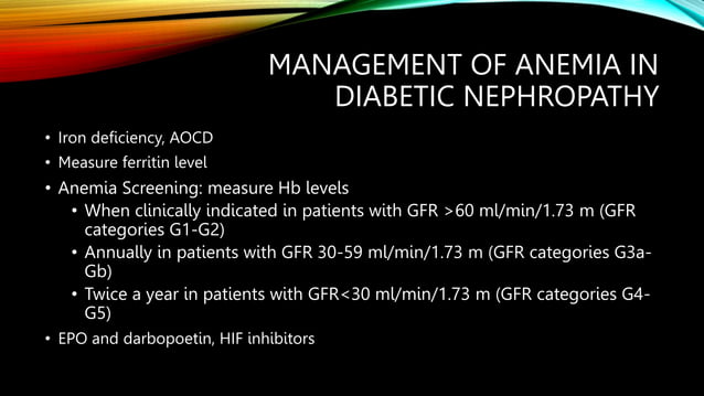 Diabetic nephropathy diagnosis treatment | PPTX