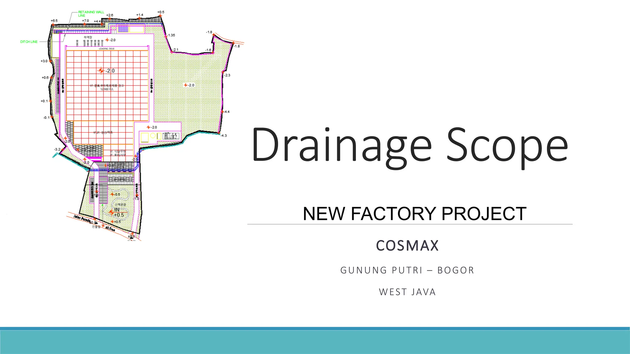 Drainage Scope Engineering for project warehouse | PPT
