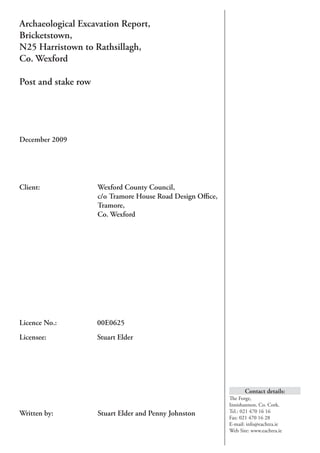 Archaeological Excavation Report E0625 - Bricketstown, Co. Wexford ...