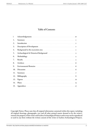 Archaeological Excavation Report E0625 - Bricketstown, Co. Wexford ...