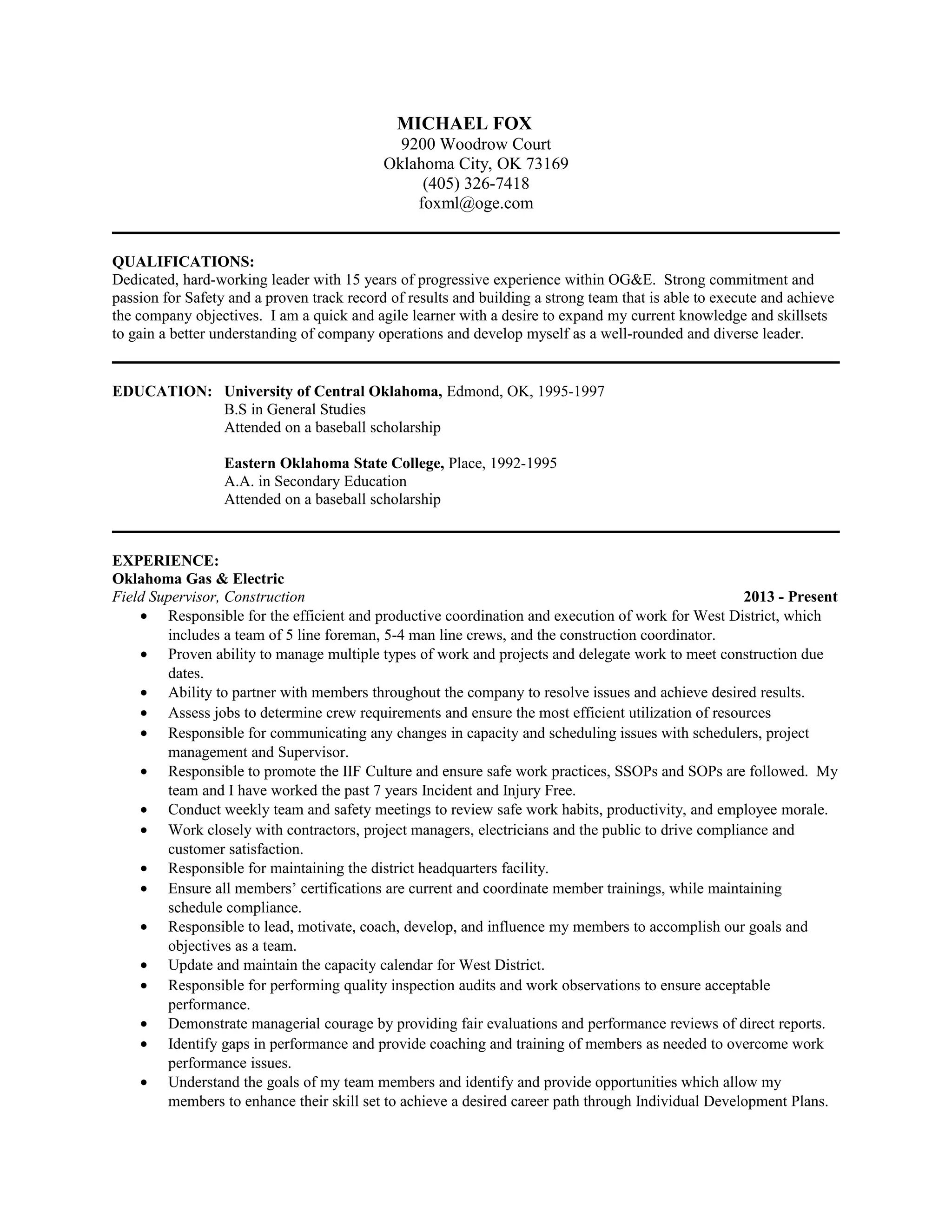 M.Fox Resume 042015 | DOC