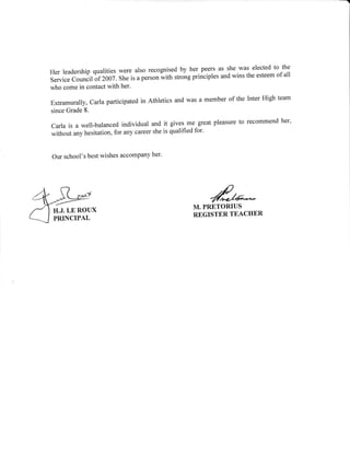 school testimonial | PDF