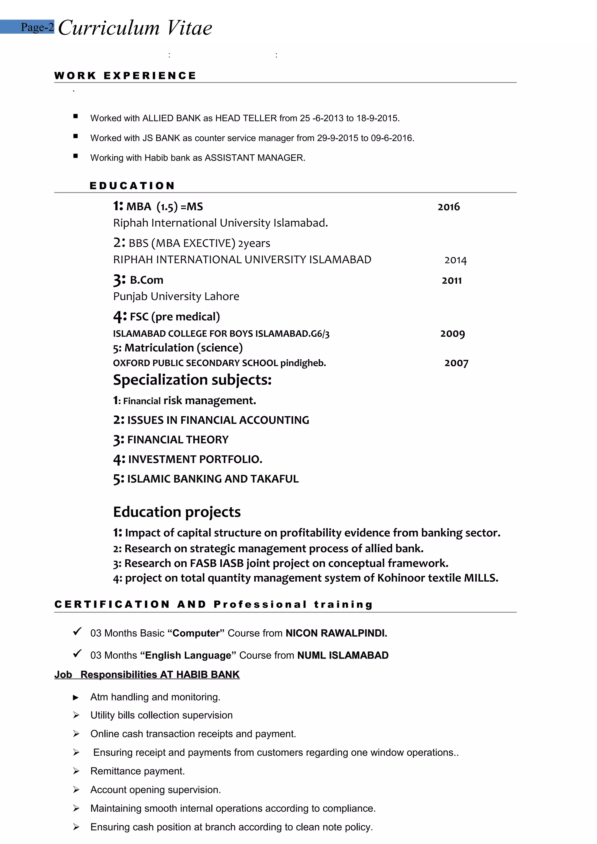 ZEESHAN UPDATED CV | PDF