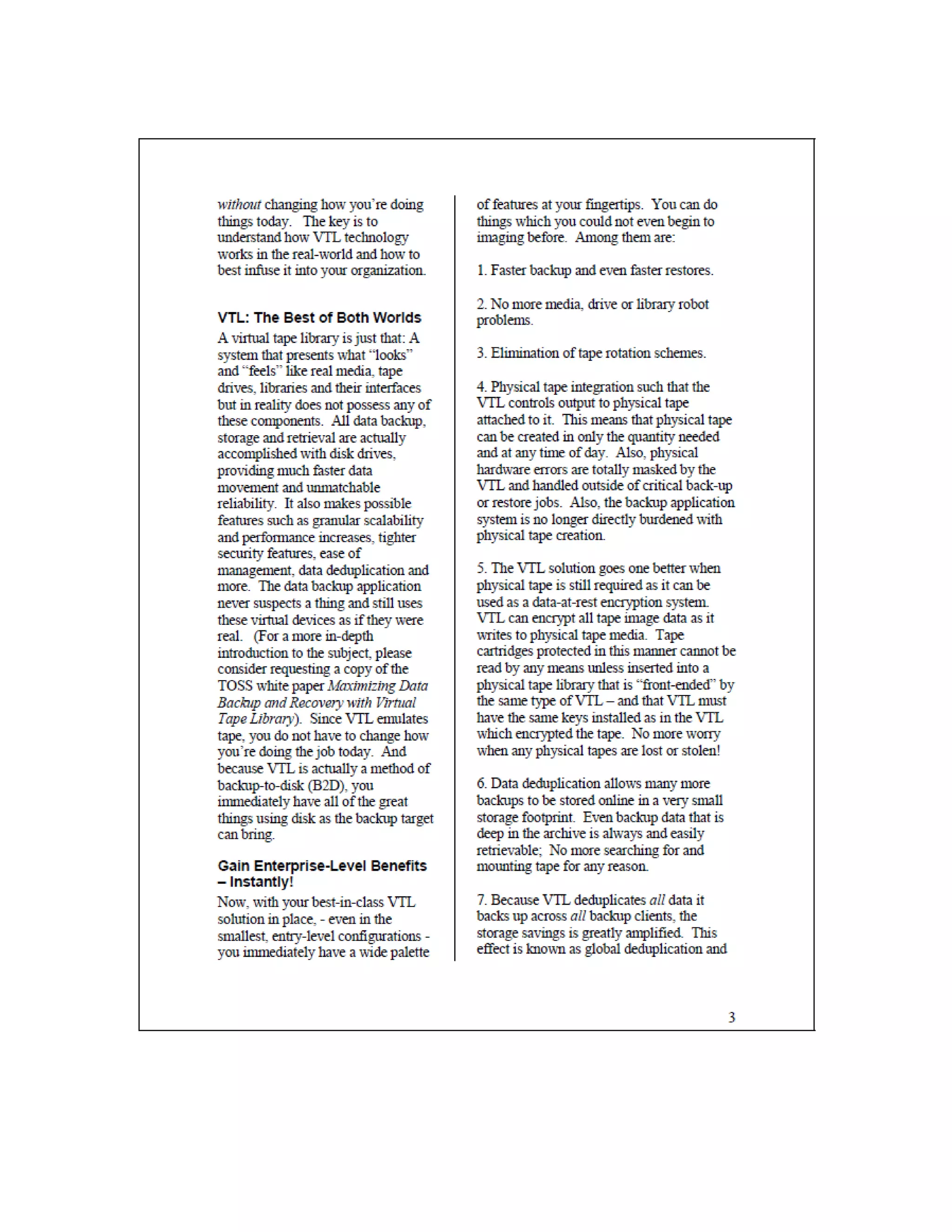 Generic VTL White Paper | PDF