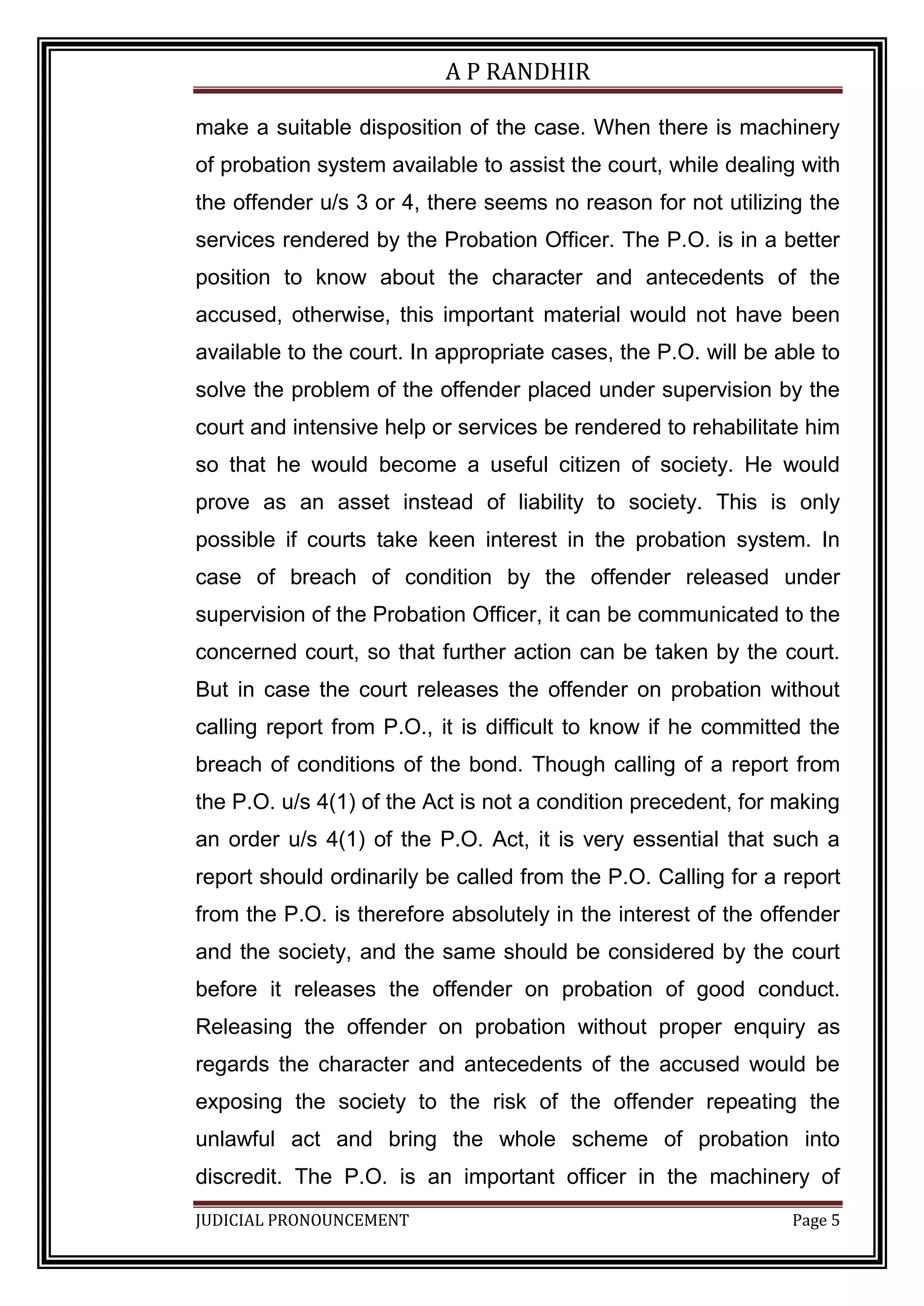 useful judgment of probation of offender act | PDF