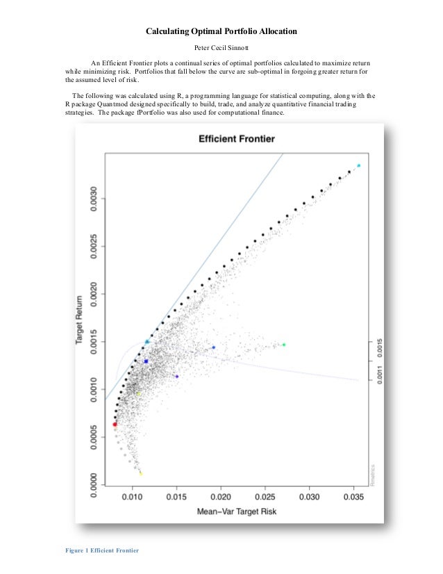 Calculating Optimal Portfolio Allocation Calculating Optimal Portfolio Allocation