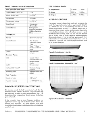 Final Paper - RESISTANCE CHARACTERISTICS FOR HIGH-SPEED HULL FORMS WITH VANES | PDF