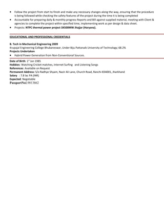 Satish Resume (21062016) | DOC