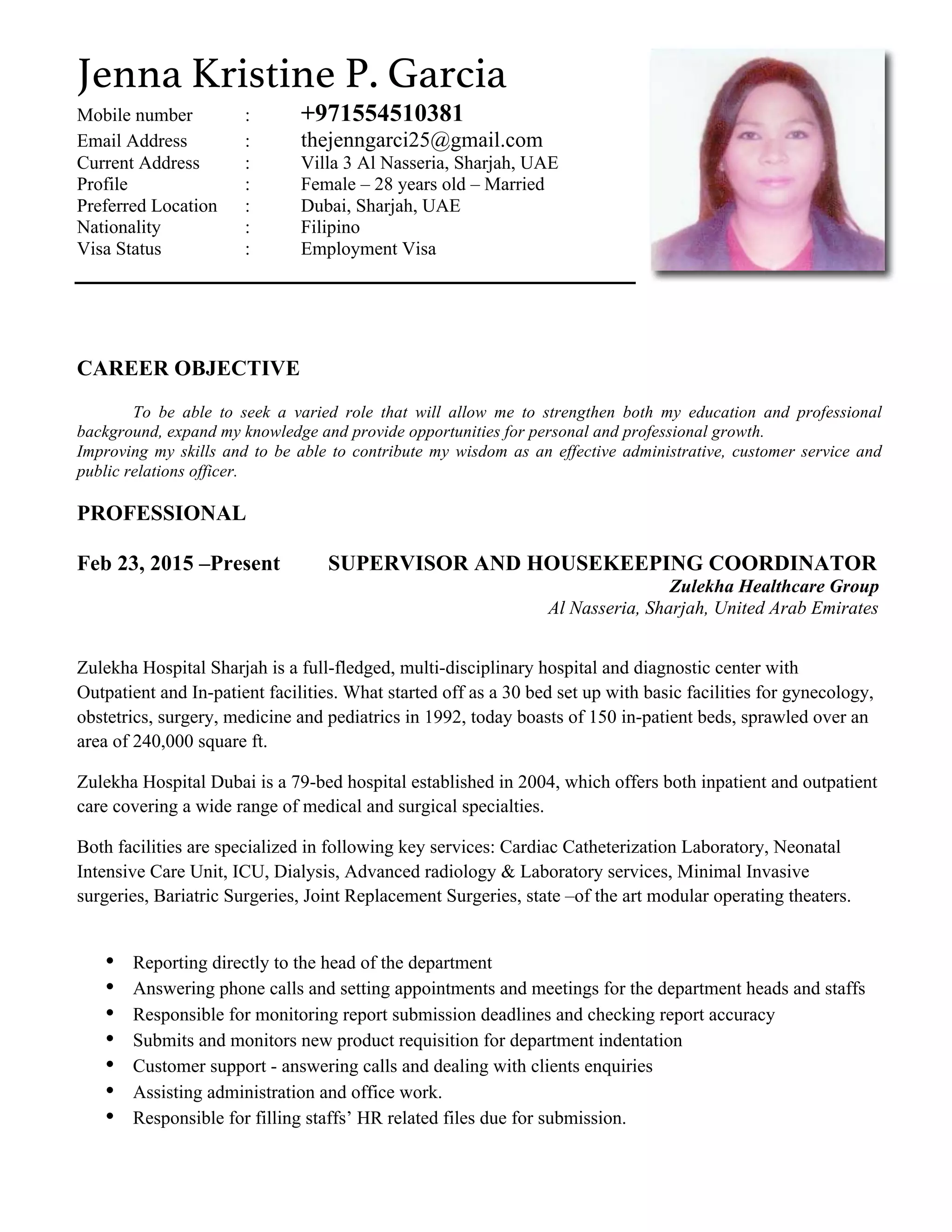 JENNA CV (2) | PDF | Surgery | Medical Health