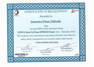 CERTIFICATE OF RECOGNITION _ D3_D5 OFON 2 PROJECT | PPT