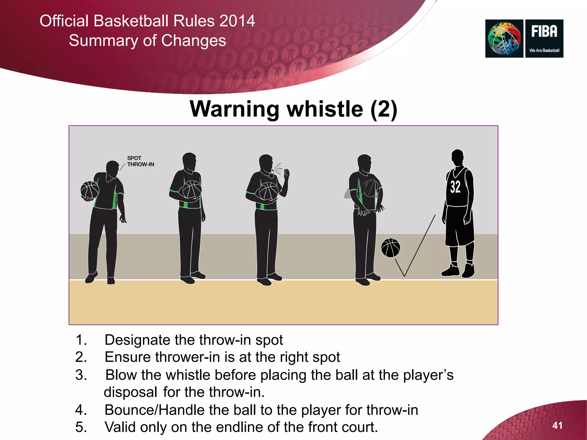 FIBA Official Basketball Rules: Summary Change 2014 | PDF