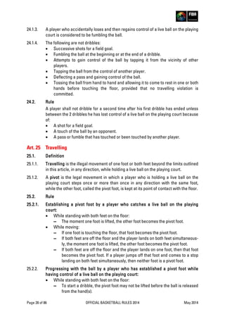 FIBA Official Basketball Rules 2014 | PDF