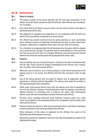 FIBA Official Basketball Rules 2014 | PDF