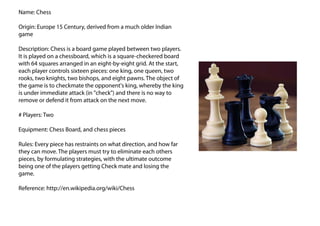 Traditional and pervasive games -- examples | PDF