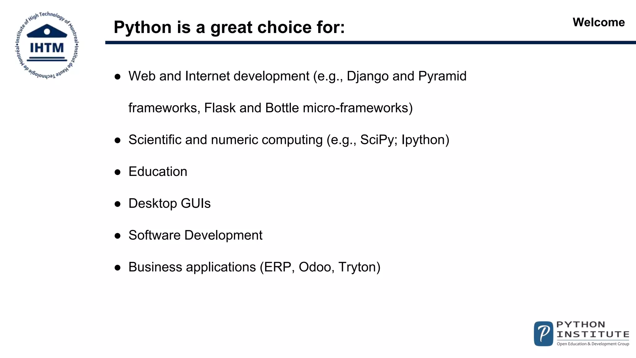 Python PCEP Welcome Opening | PPTX