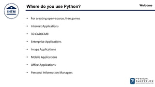 Python PCEP Welcome Opening | PPTX