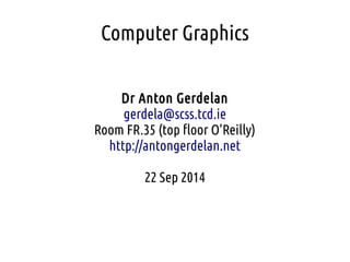 Computer Graphics Module Overview | PPT
