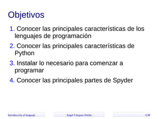 Introducción al lenguaje de programación Python | PDF