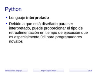 Introducción al lenguaje de programación Python | PDF