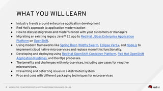 Monoliths to Microservices: App Transformation - introduction | PPT