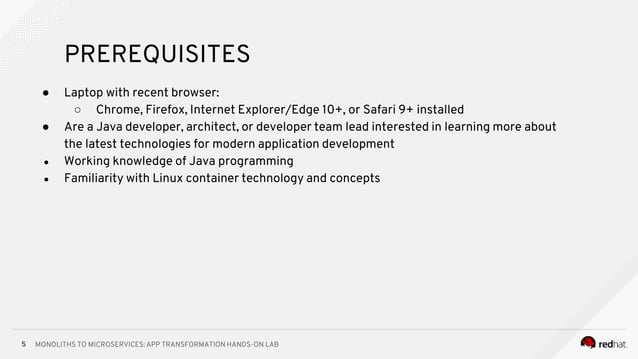 Monoliths to Microservices: App Transformation - introduction | PPT