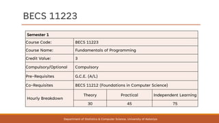 foundations of computer science BECS 11223 | PDF | Programming ...